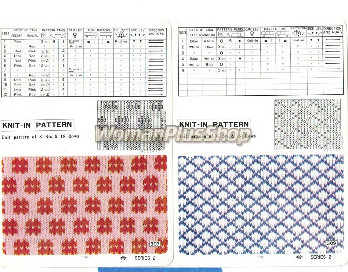 Knitting Machines Patterns Silver Reedpunch Cardsdigitalpdf - Etsy