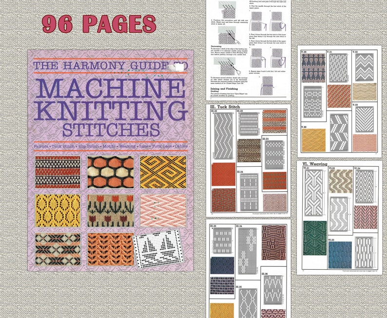 Machines Knitting Stitches Patterns,punch Cards 24,pdf,digital - Etsy