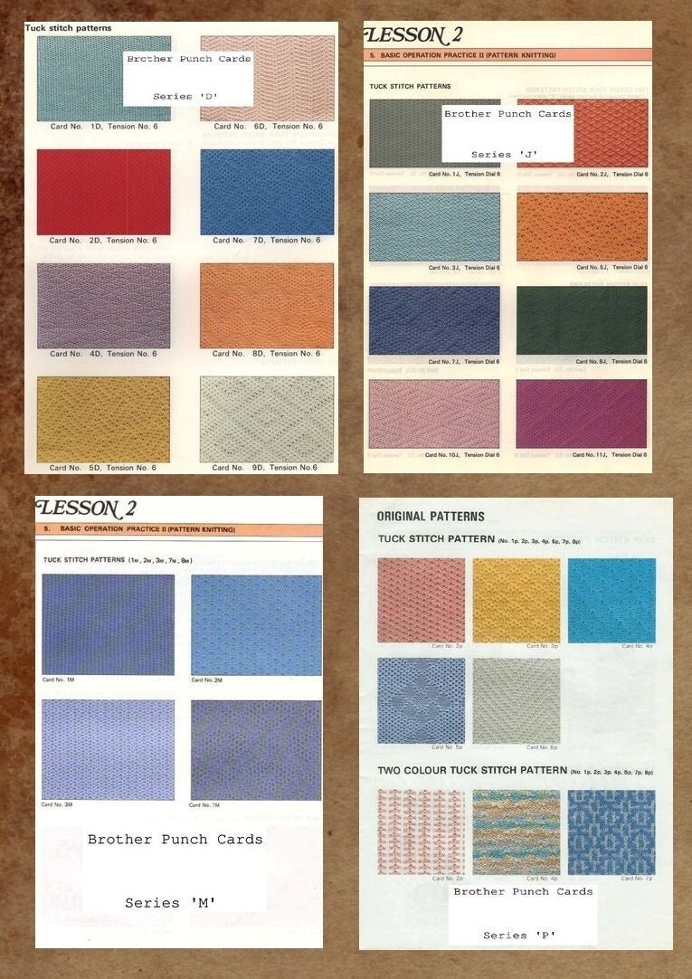 Knitting Machines Brother Punch Cards,pdf,digital,instant - Etsy
