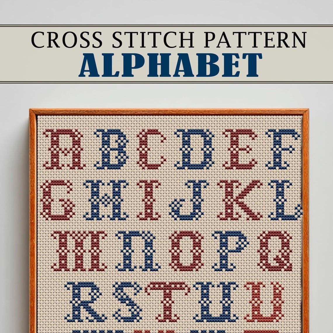 Alphabet Cross Stitch PDF | Monogram Letters Easy Personalized Initial ...