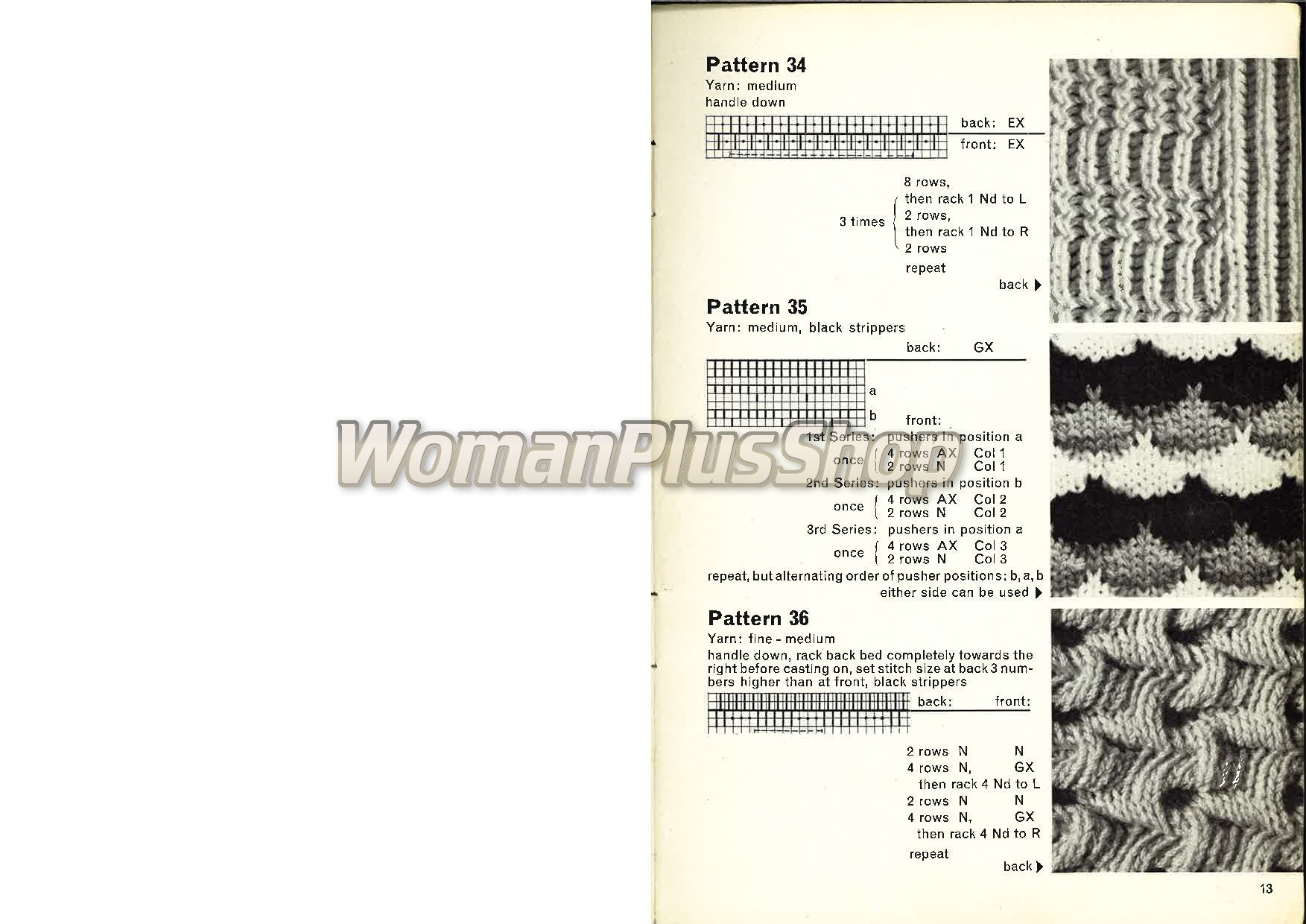 Knitting Machines Patterns Stitch Passap,pdf,digital - Etsy