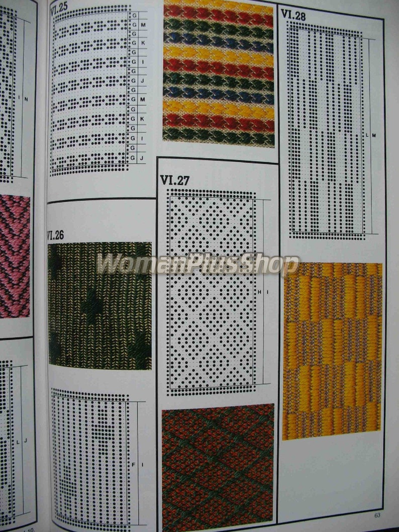 Machines Knitting Stitches Patternspunch Cards 24pdfdigital | Etsy