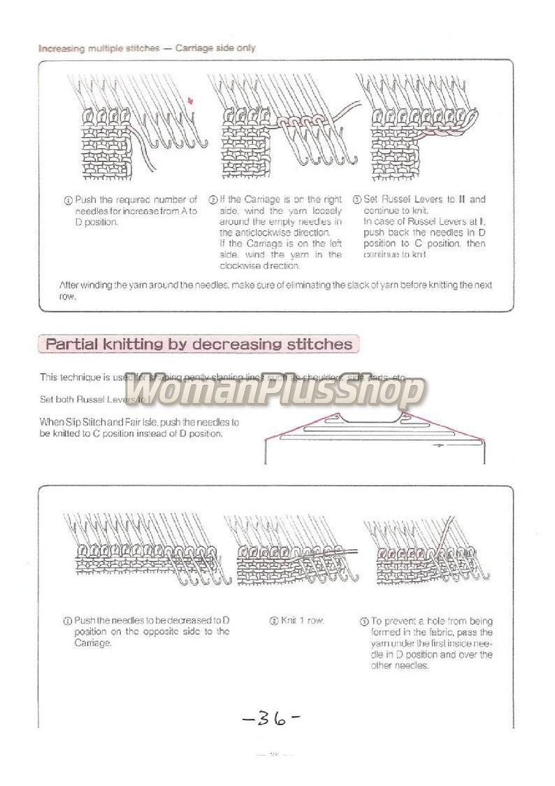 Machines Knitting Instruction Manual Singer,pattern Ebook Pdf - Etsy