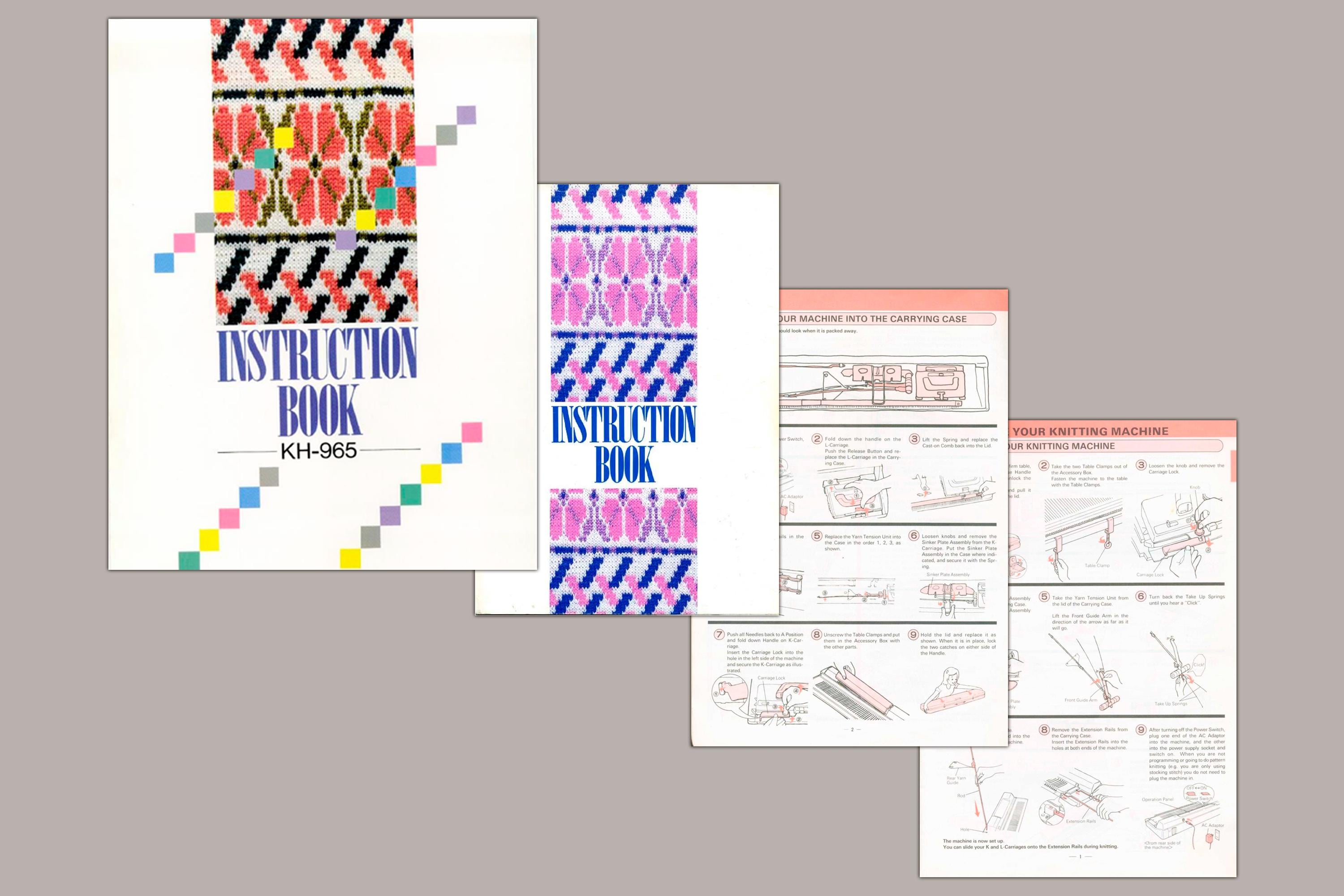 Brother Knitting Machines Instruction Manual KH-965, Pattern Ebook Pdf ...