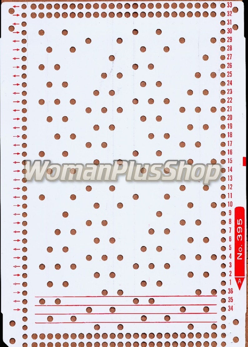 Knitting Machines Punch Cards Silver Reed Lace Set,pdf,digital - Etsy UK