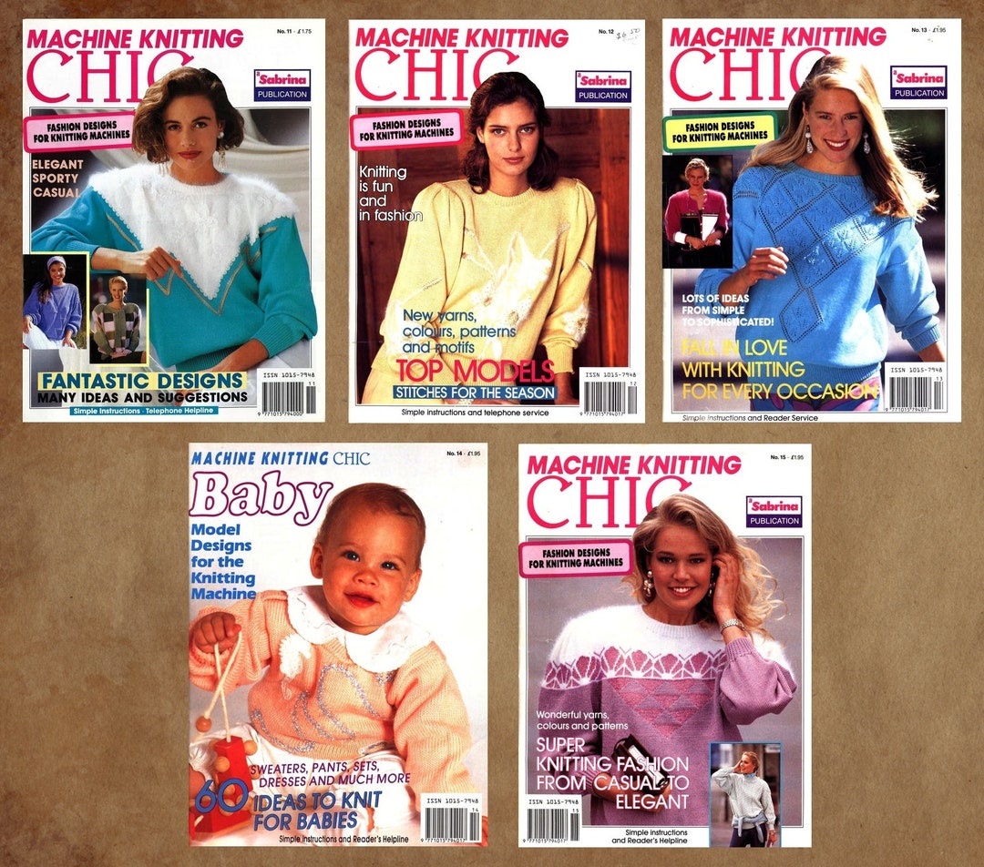 Knit Machines Knitting Knitted Pattern, Vintage EBOOK on PDF Parts 11 ...