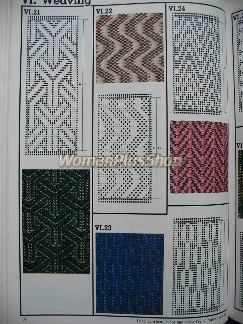 Machines Knitting Stitches Patternspunch Cards 24pdfdigital - Etsy