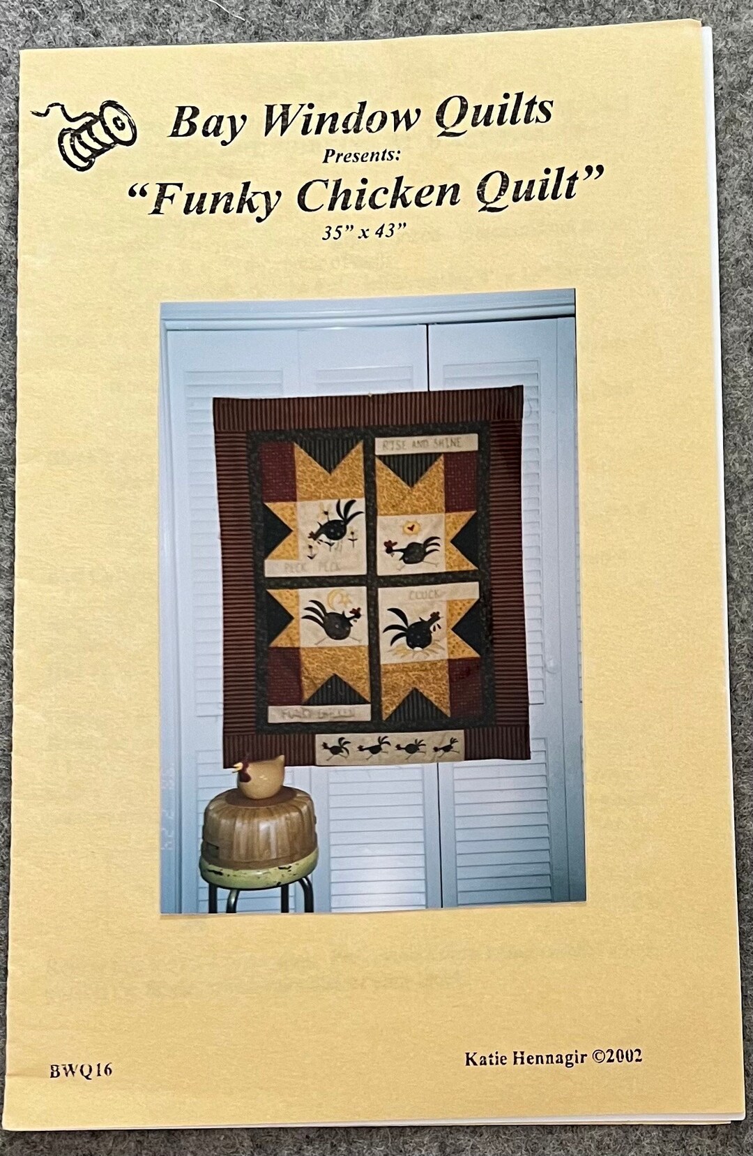 Funky Chicken Quilt Pattern Bwq16/katie Hennagir for Bay Window Quilts ...