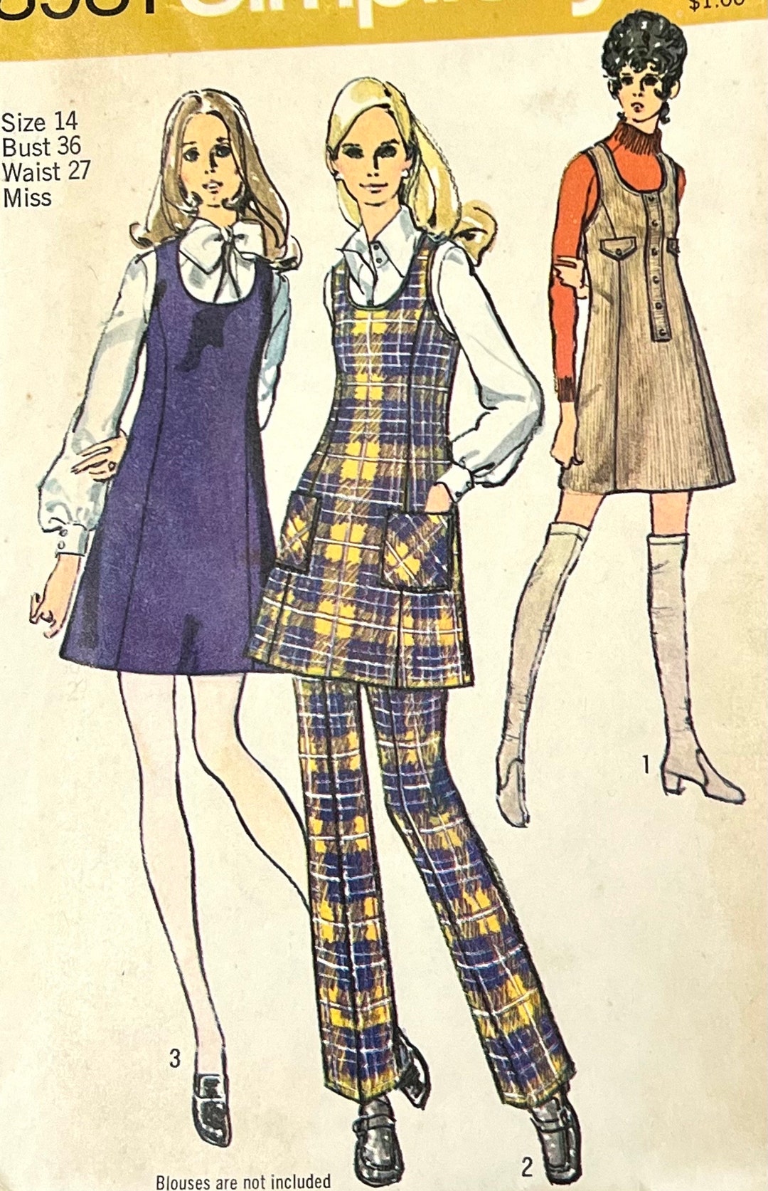 Simplicity 8981 Sewing Pattern Mini-jumper With Pocket Variations and ...