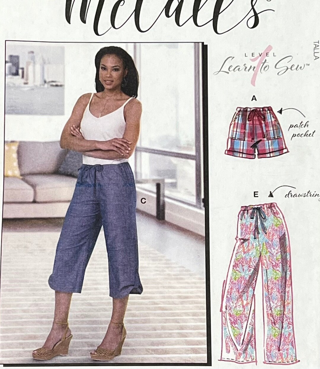 Mccall's M8063 Misses' Drawstring Shorts & Pants Sewing Pattern/#julia Mccall's/learn New Sewing ...