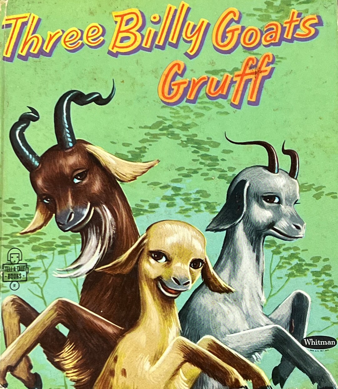Vintage 1950's Three Billy Goats Gruff Whitman Tell-a-tales Children's ...