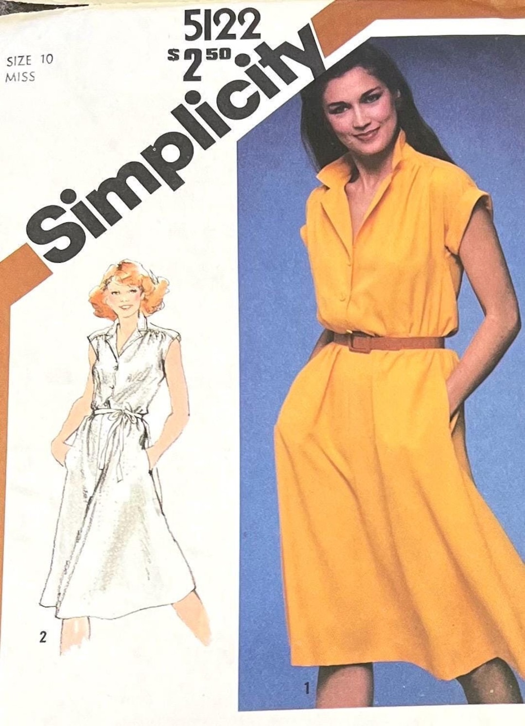 1981 Simplicity 5122 Dress Sewing Pattern, Size 10, UNCUT - Etsy