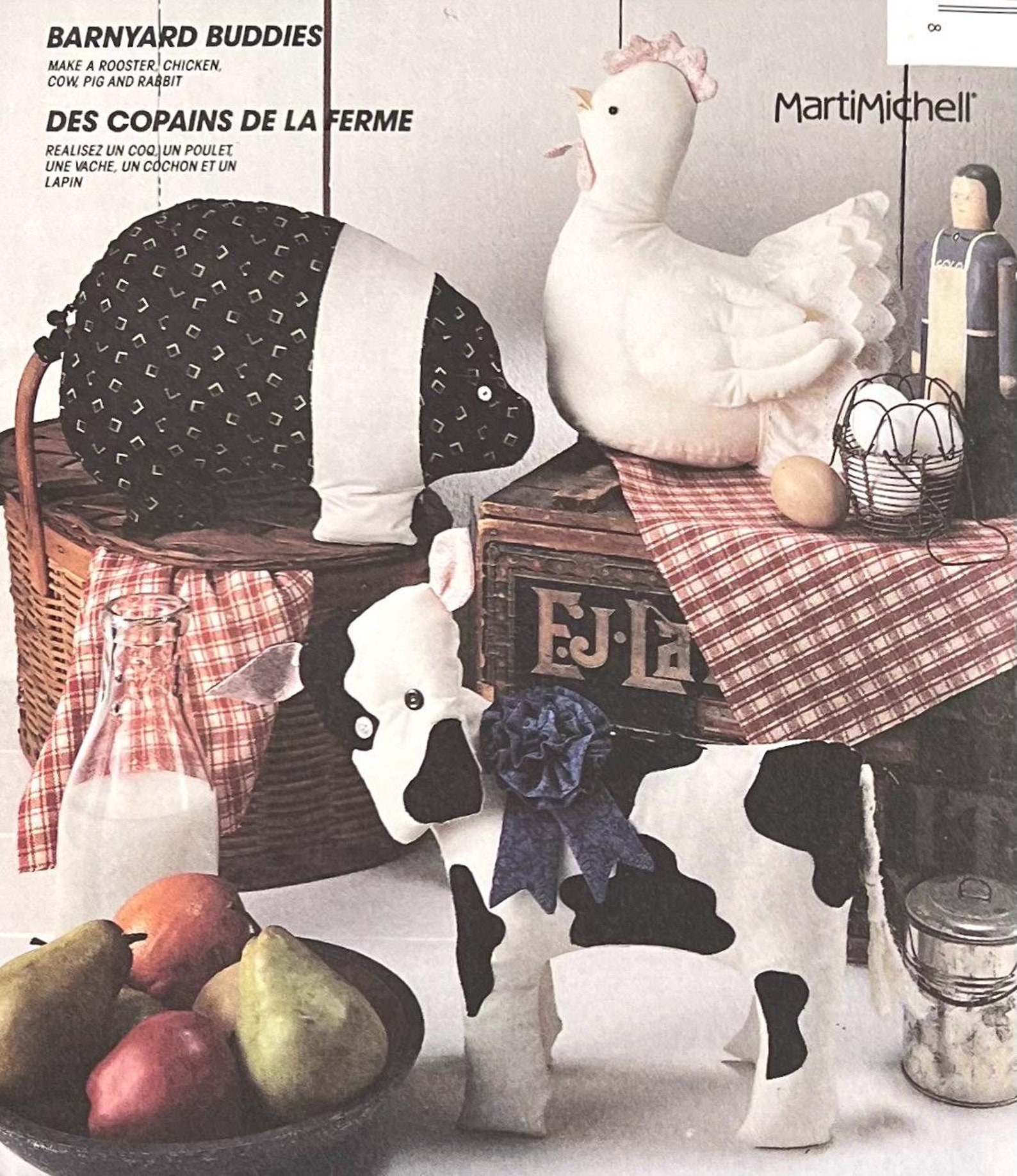 Mccall's Crafts 4908/664 Barnyard Buddies Decorative Farm Animal Dolls ...