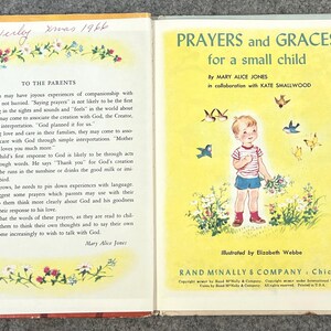 VERY RARE 1955 "prayers and Graces for A Small Child" #8609 A Rand Mc ...