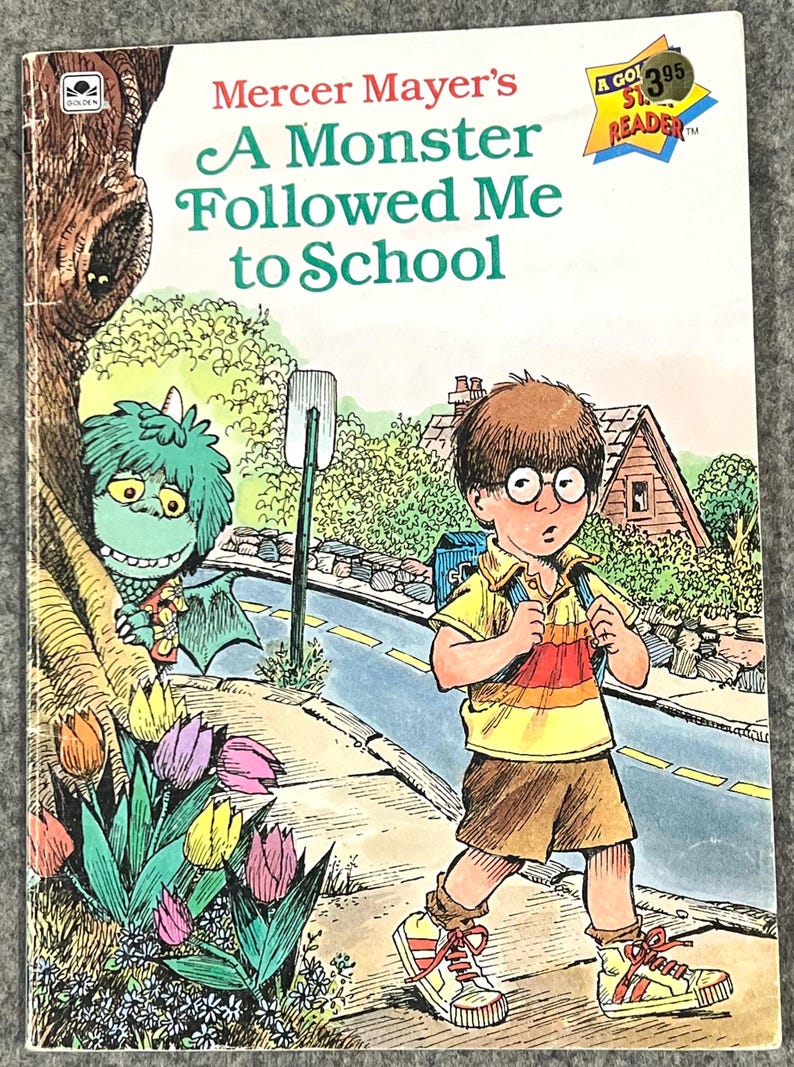 Mercer Mayer's A Monster Followed Me to School - Vintage Children's ...