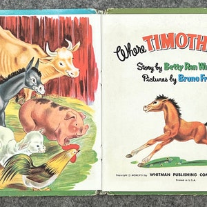 First Edition "where Timothy Lives" A Whitman Book A Tell-a-tale Book ...