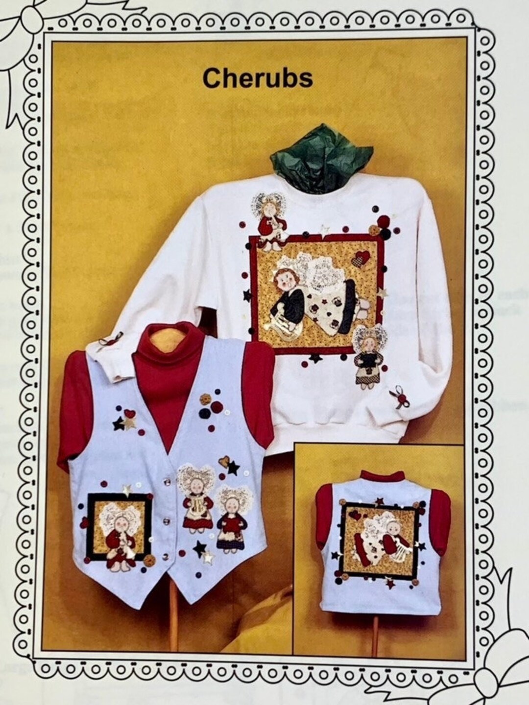 Vintage Doily Wear Cherubs Pattern #827 by Ozark Crafts/copyright 1995 ...