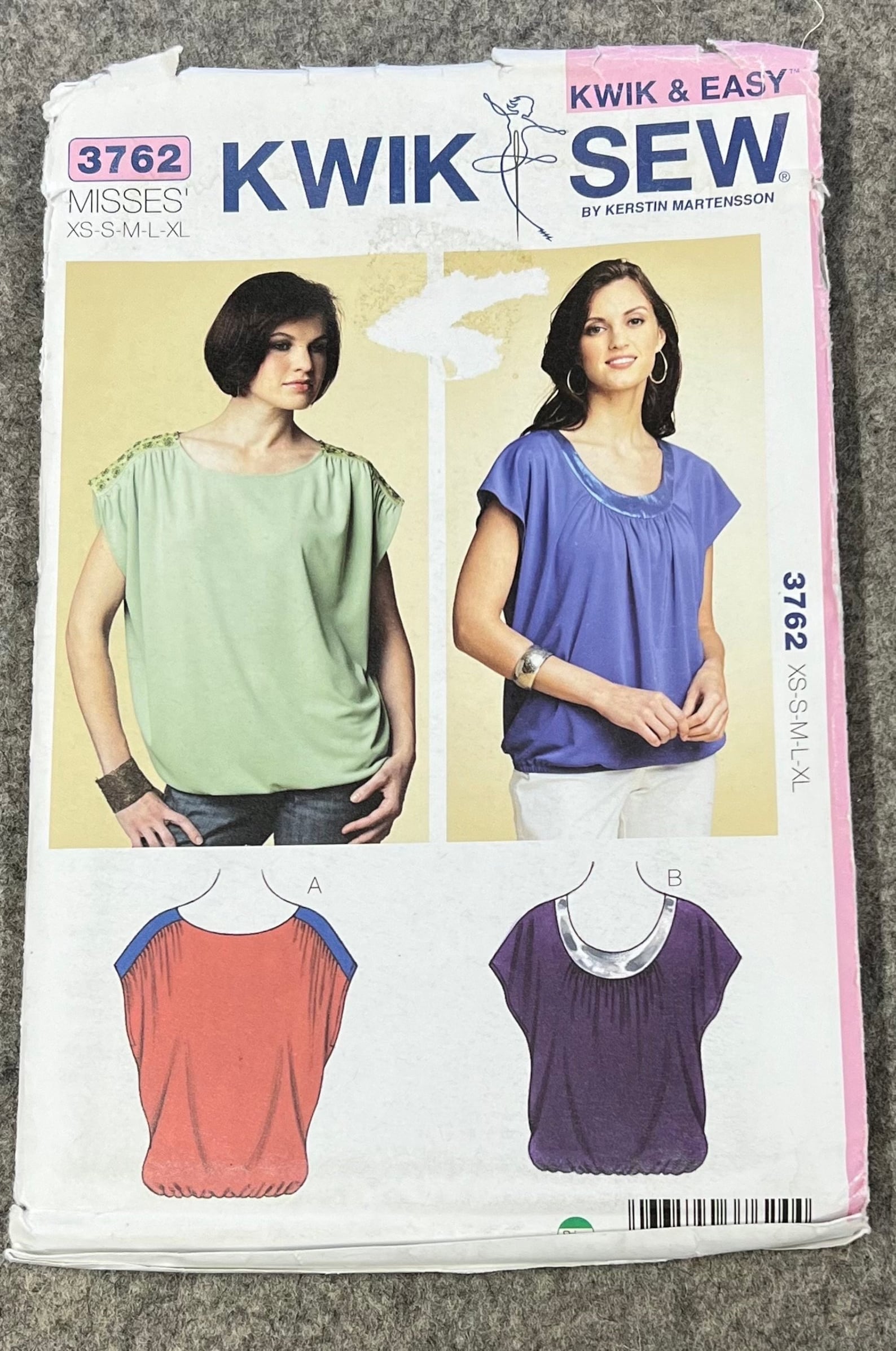 Kwik Sew 3762 Knit Top Sewing Pattern, Sleeveless, XS-XL - Etsy