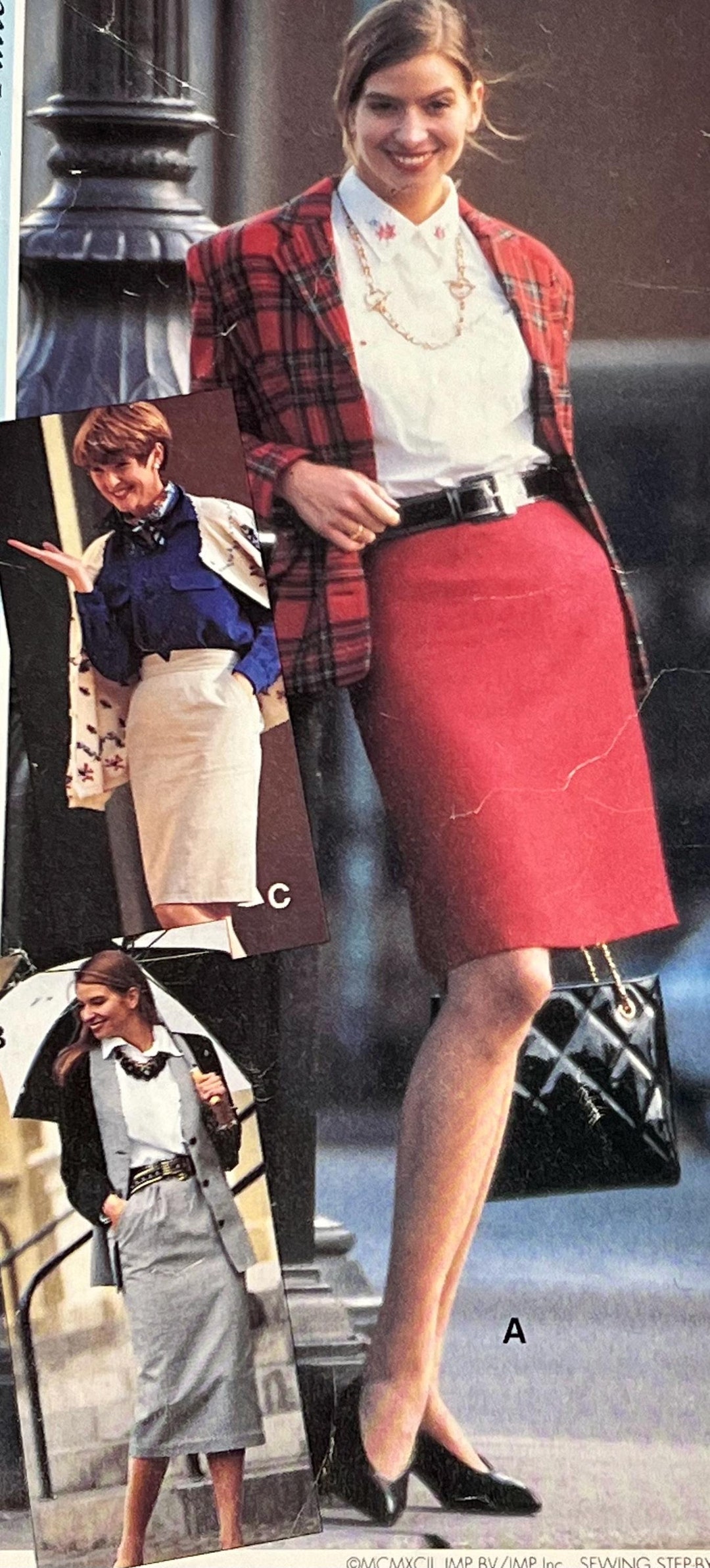 Sewing Step by Step 101/straight Skirt With Pockets Sewing Pattern/1990 ...