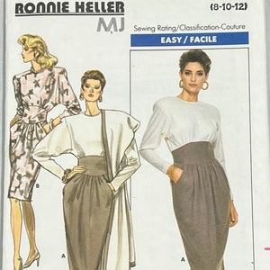 Vintage Butterick 5871/ronnie Heller Designer Sewing Pattern/misses' Dress and Stole/size 8-10 ...