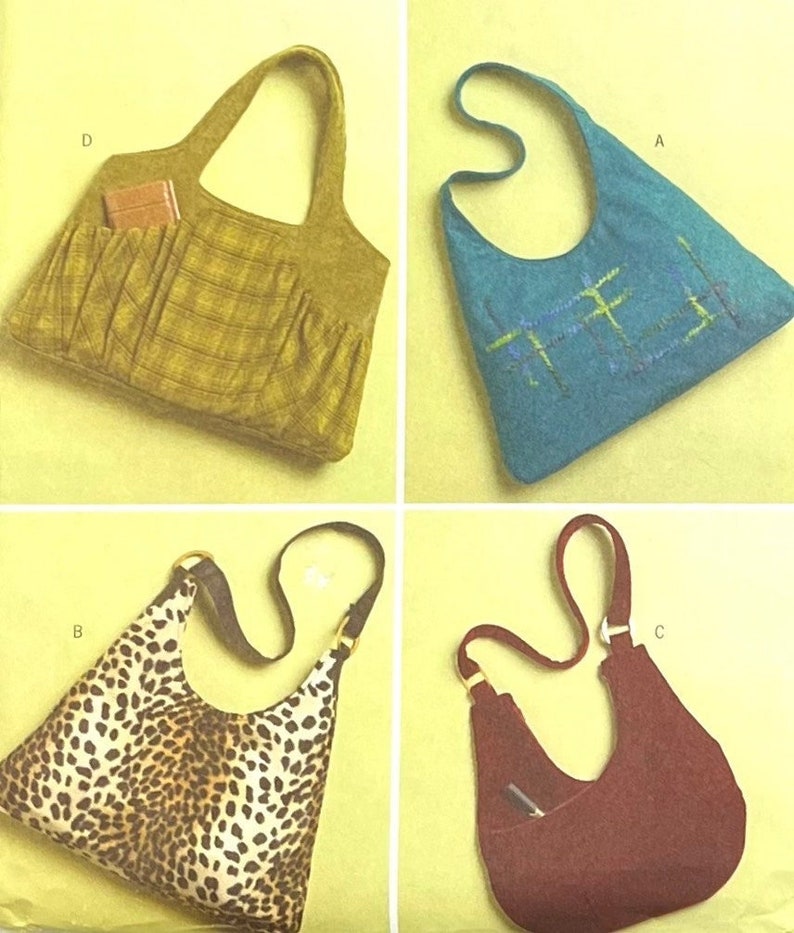 Butterick B5109 Sewing Pattern/large Lined Bags With Straps Complete ...