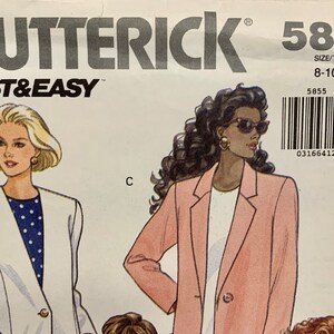 Butterick 5855 Misses' Easy Unlined Below Hip Jacket - Etsy