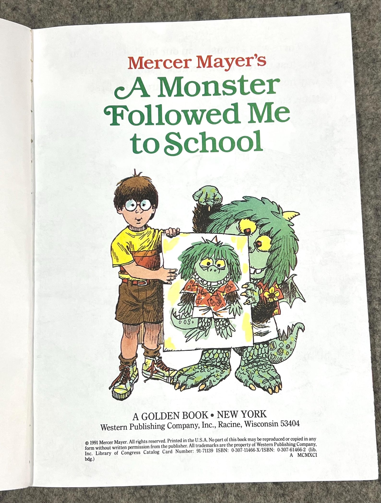 Mercer Mayer A Monster Followed Me to School Children's Book 1991 ...