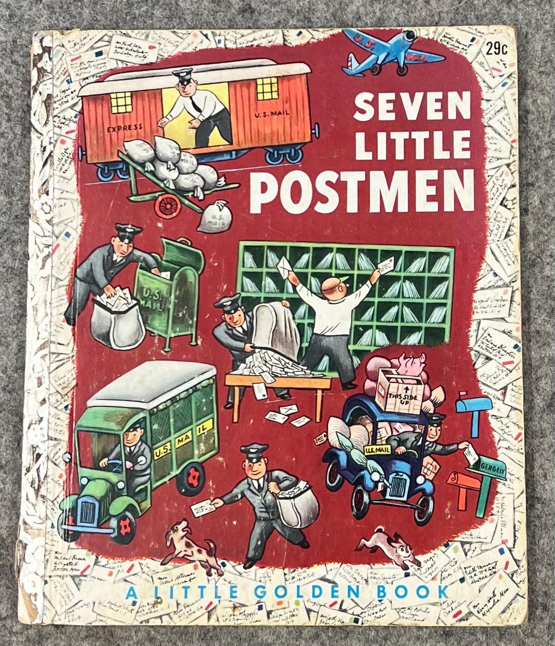 1952 Seven Little Postman/a Little Golden Book Written by Margaret Wise ...