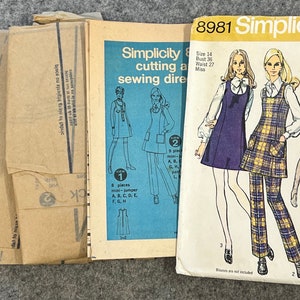 Simplicity 8981 Sewing Pattern Mini-jumper With Pocket Variations and ...