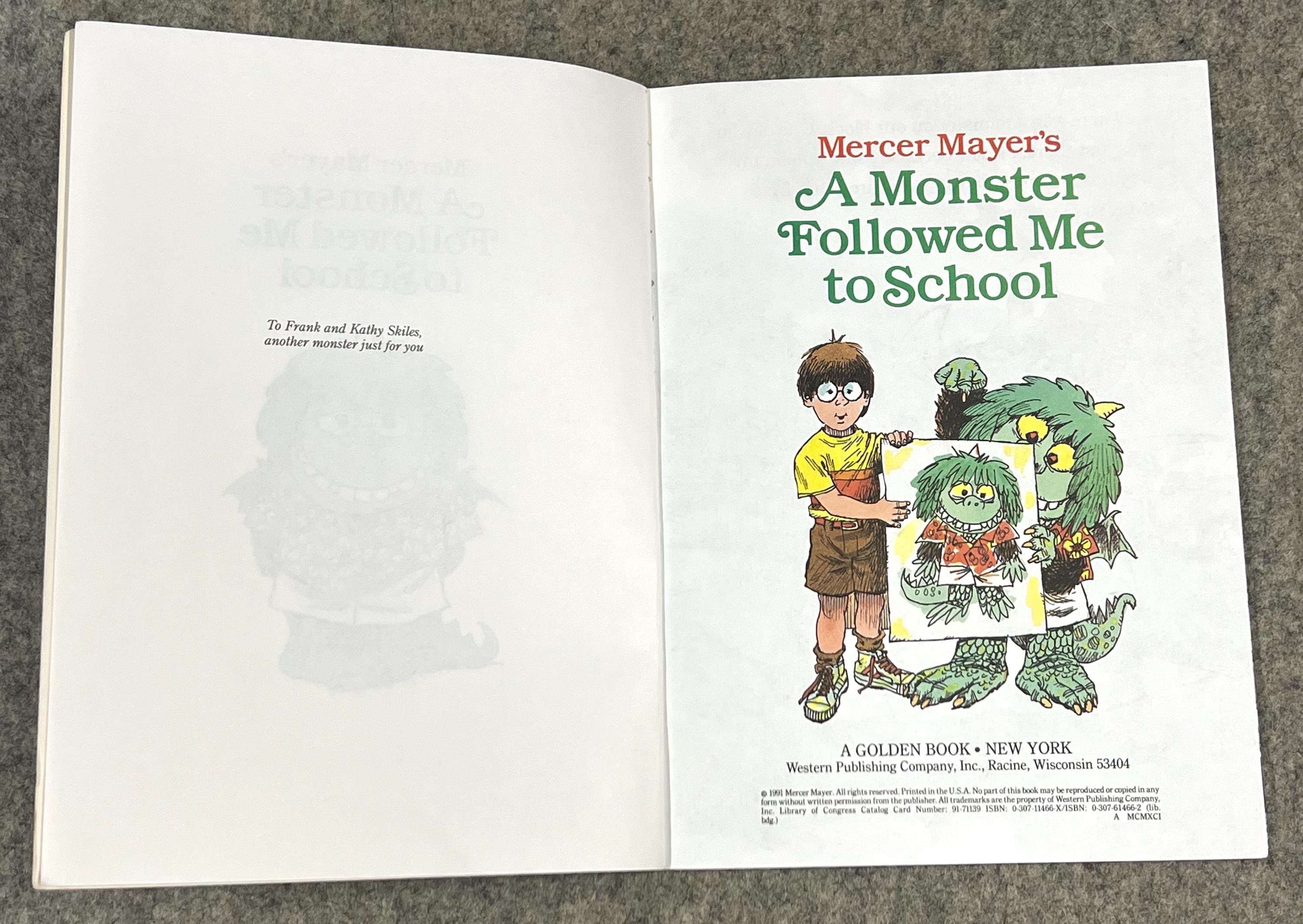 Mercer Mayer A Monster Followed Me to School Children's Book 1991 ...