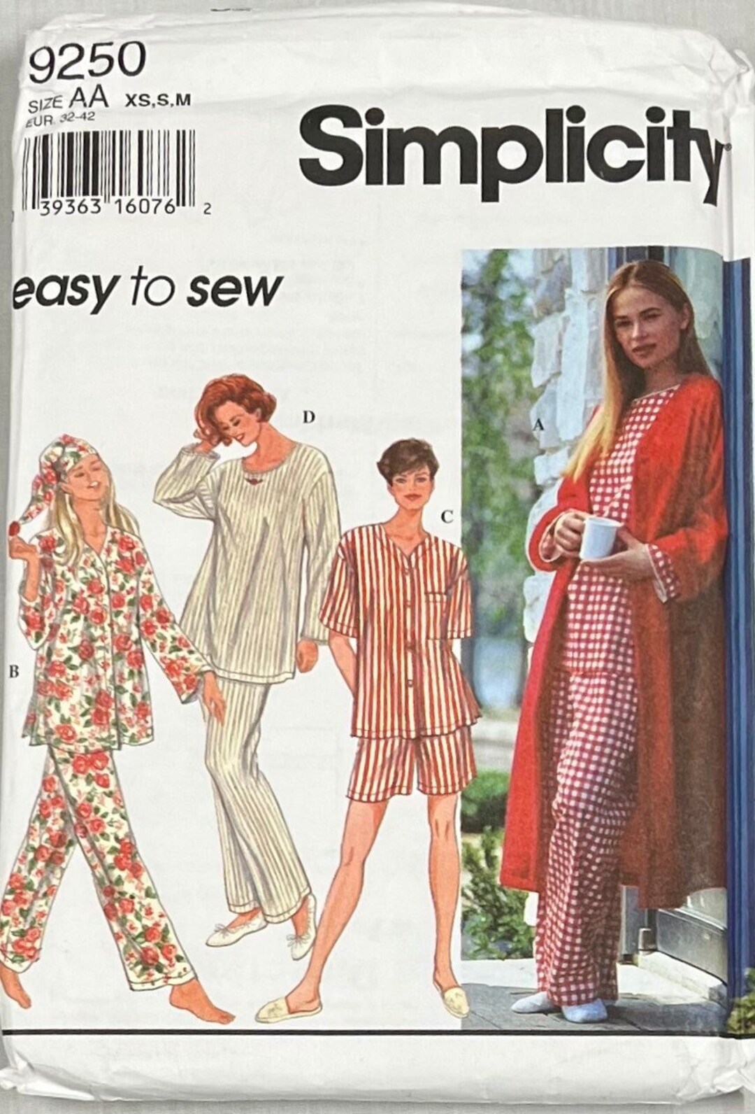 Simplicity 9250 Easy to Sew Misses Sleepwear - Etsy