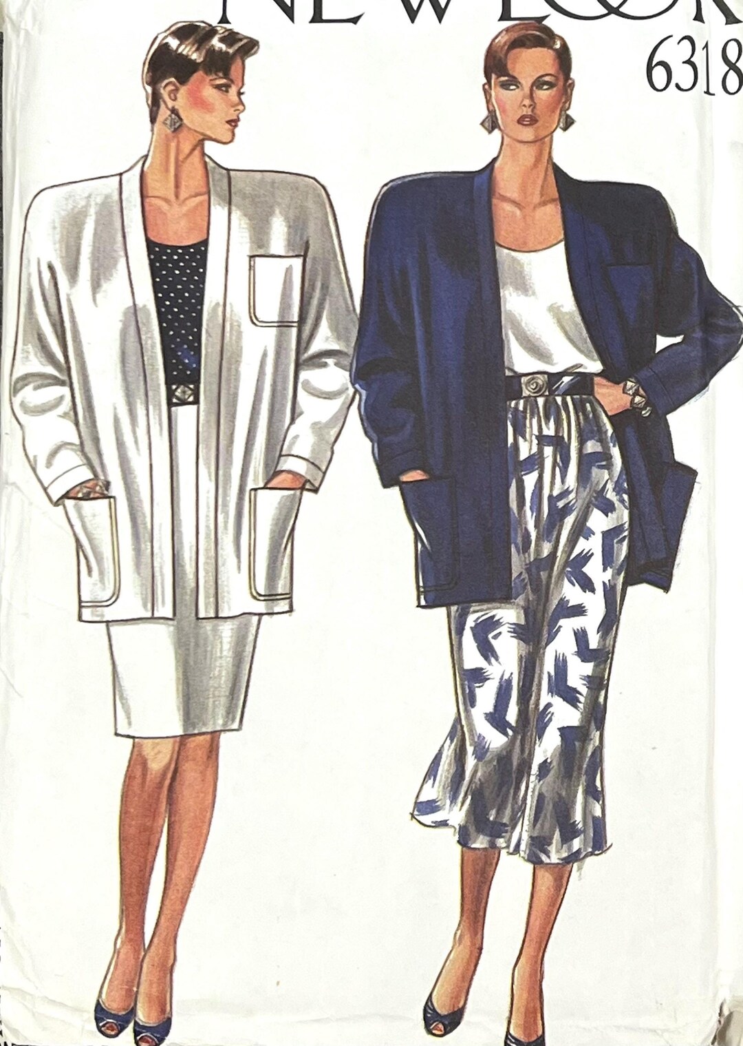New Look 6318 Misses Jacket and Skirt in Flared or Straight Versions/6 ...
