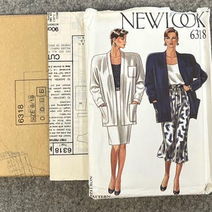 New Look 6318 Misses Jacket and Skirt in Flared or Straight Versions/6 ...