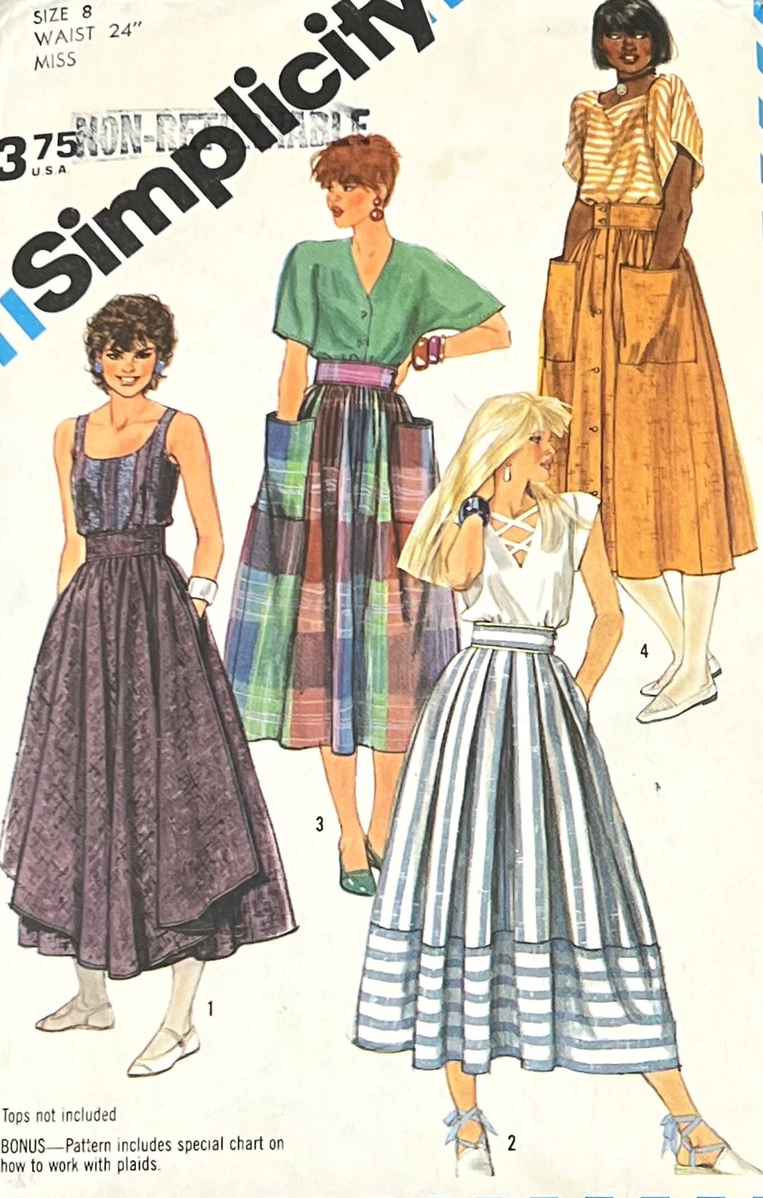 Simplicity 6338 Misses' Set of Dirndl Skirts in Two Lengths Seing ...