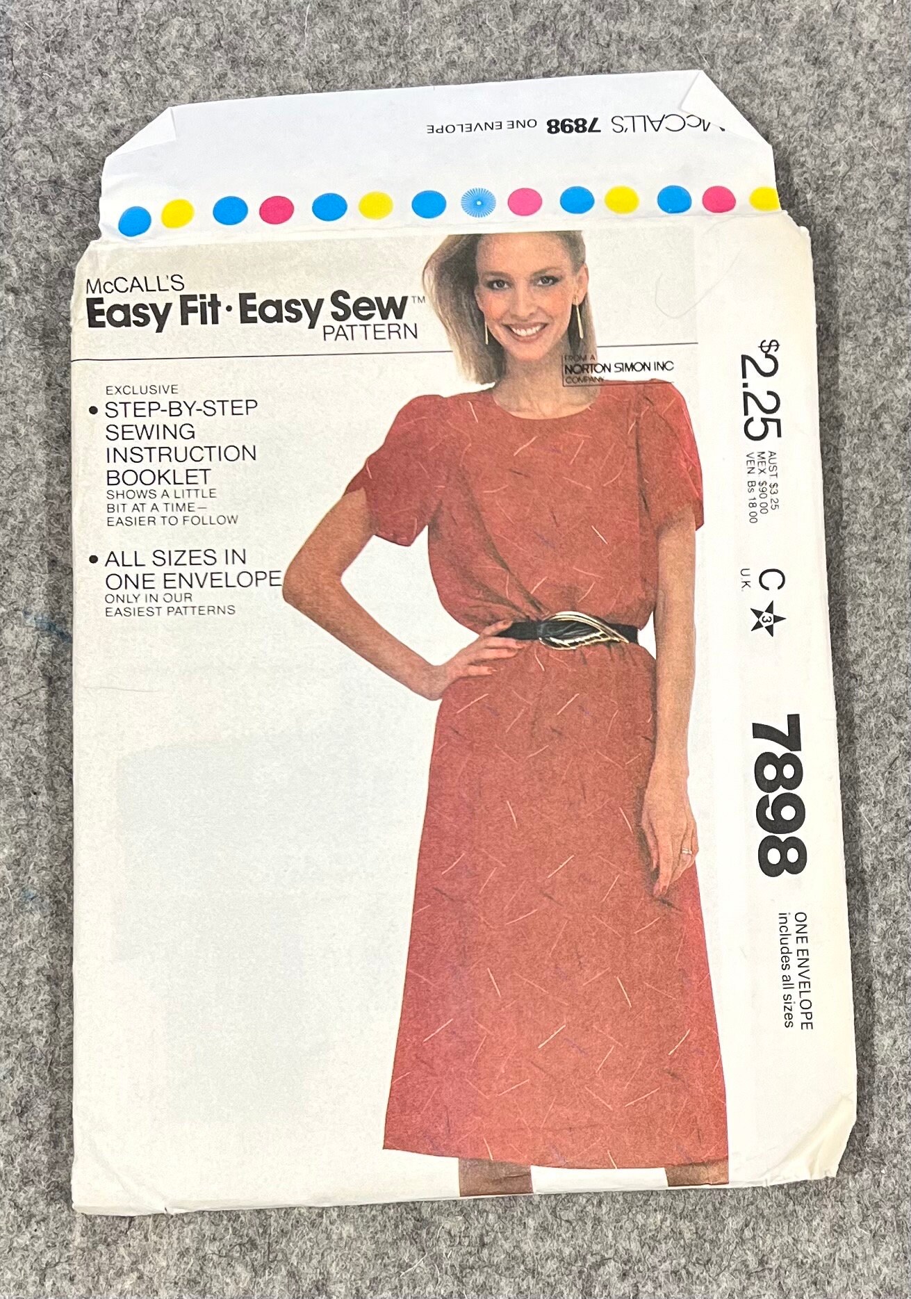 Mccall's 7898 Sewing Pattern/easy-fit-easy Sew/misses Slim Pullover ...