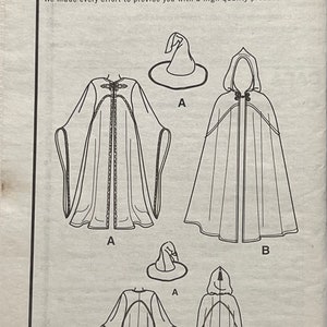 Simplicity 0591/unisex Costume Sewing Pattern/cloak, Wizard's Robe and ...
