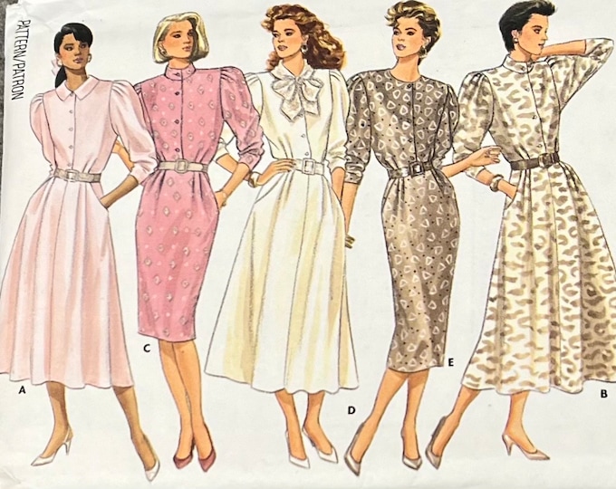 Vintage 1980's Butterick 6638/misses Set of Cowl Neckline Blouses With ...