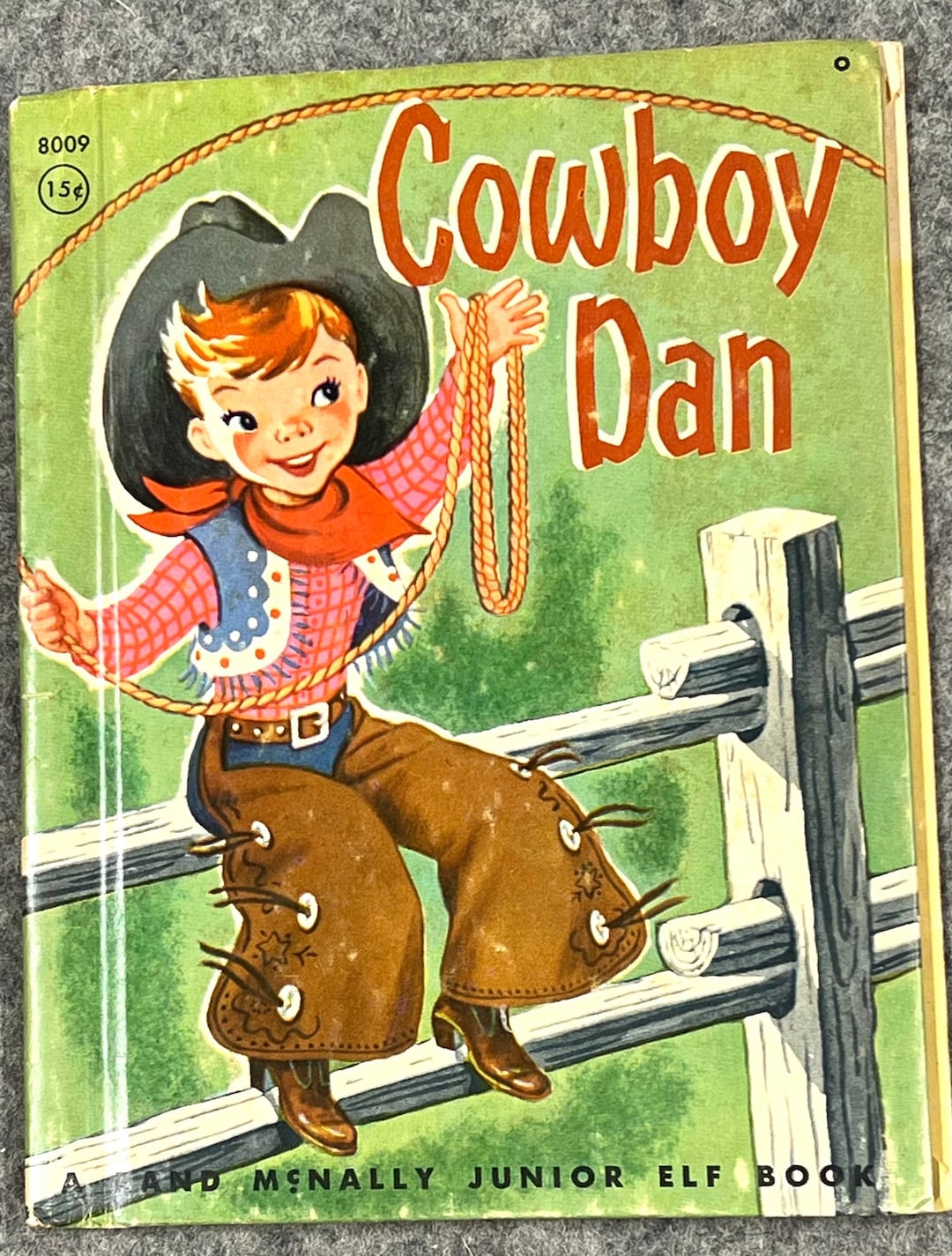 Cowboy Dan 1950 Vintage Rand Mcnally Junior Elf Children's Book #8009 ...