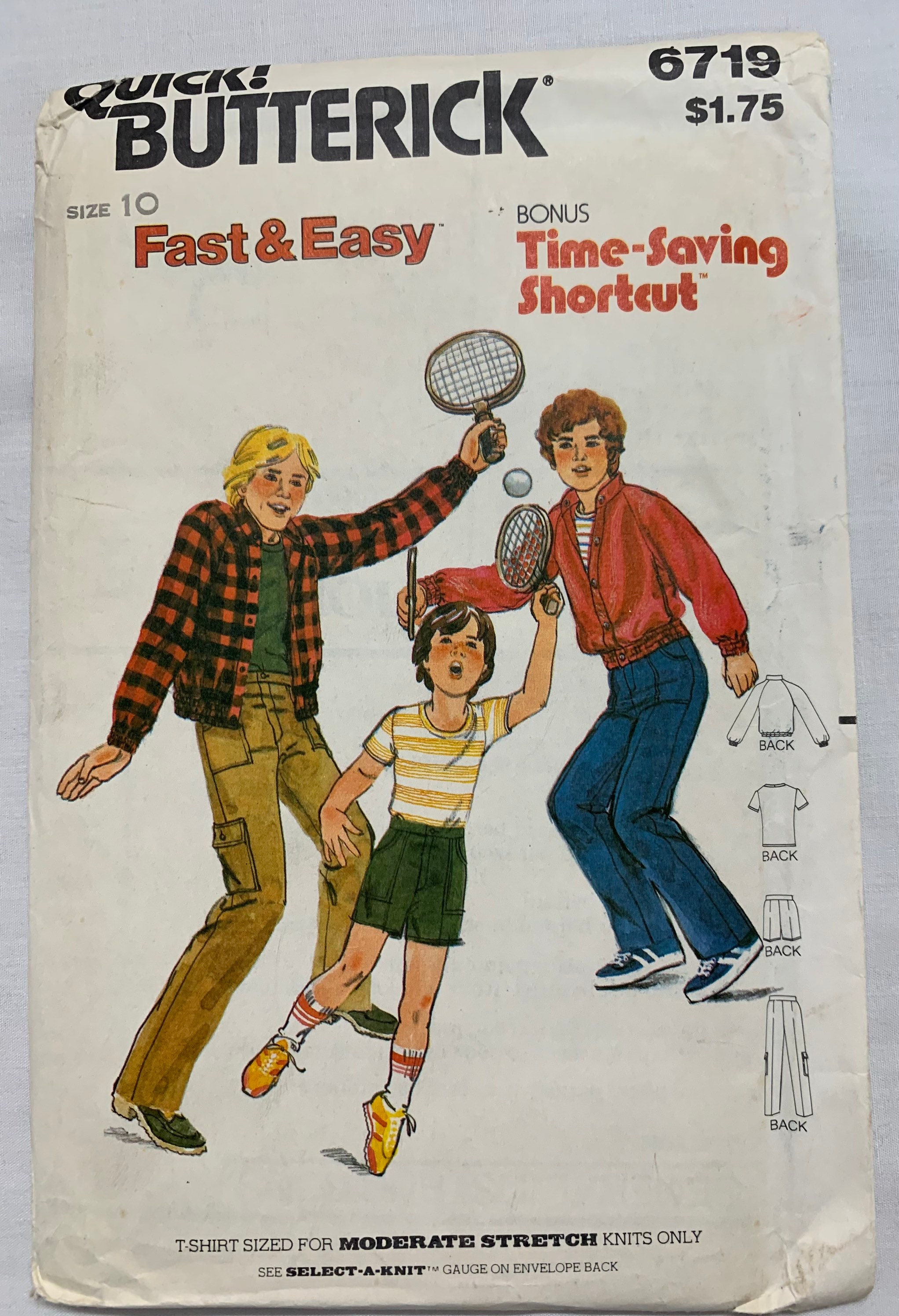 Butterick 6718 and Butterick 6719 Fast & Easy Sewing Pattern/teen/boy ...