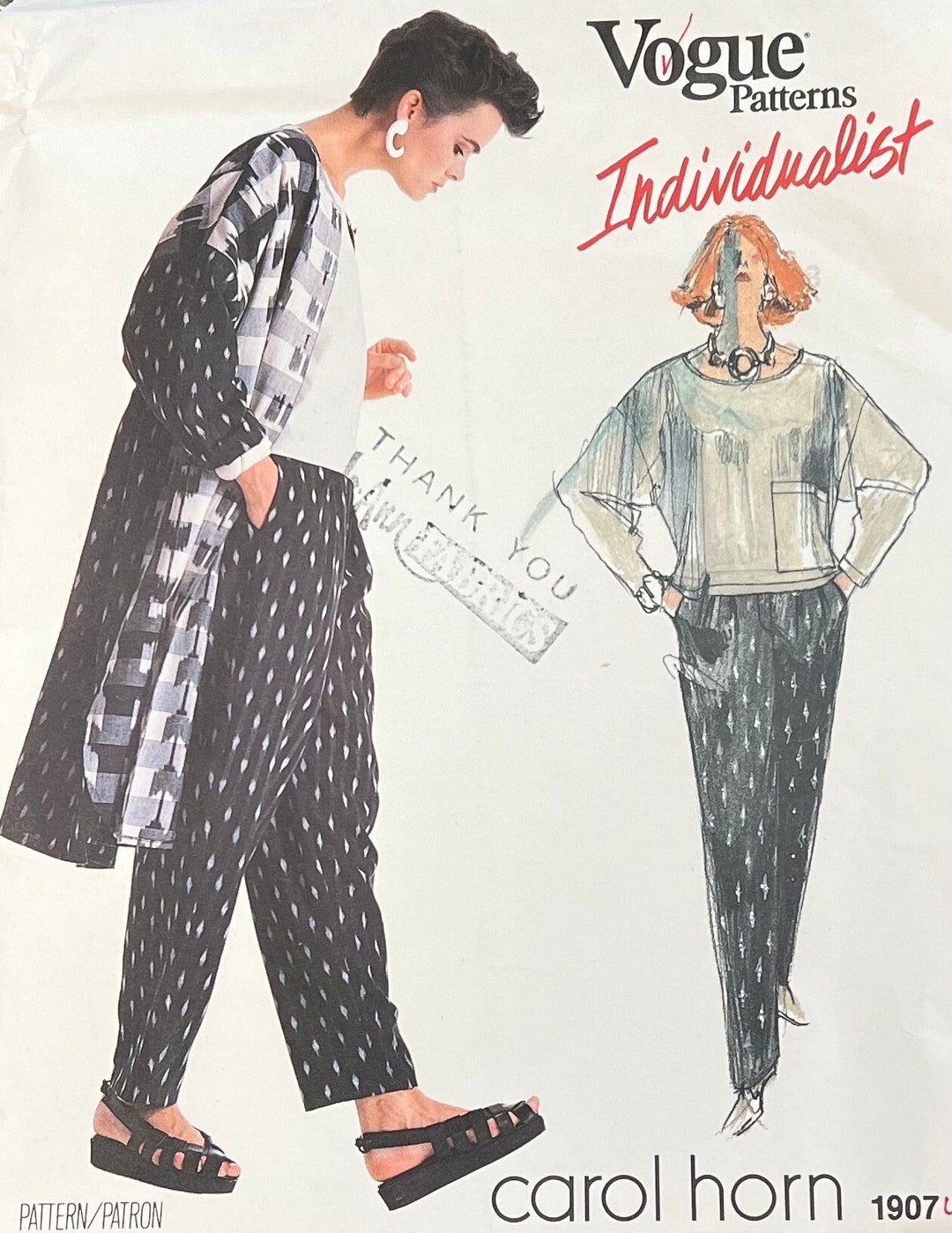 Vogue Individualist 1907 Carol Horn Vogue Patterns Misses' Coat, Pants ...