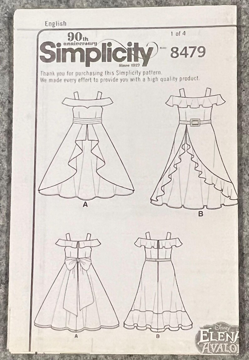 Simplicity 8479 Elena of Avalor Costume Sewing Pattern – Girls Sizes 3 ...