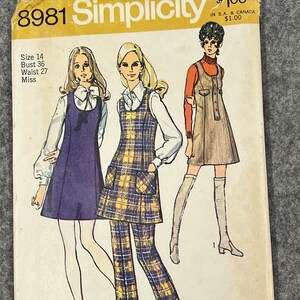 Simplicity 8981 Sewing Pattern Mini-jumper With Pocket Variations and ...