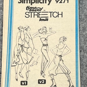 70's Simplicity 9271 Misses' Stretch Knit Bodysuits/bodypants and Front ...