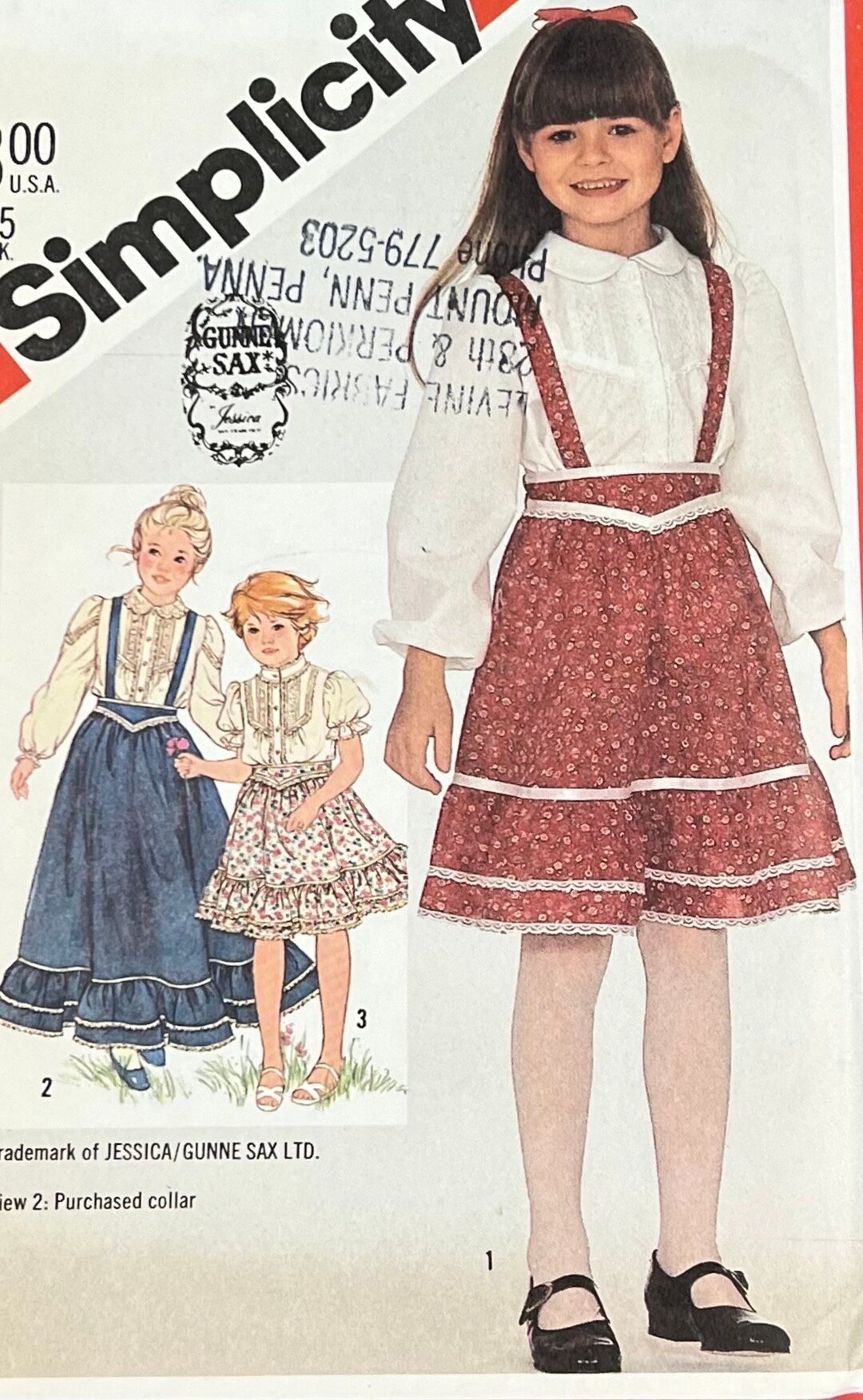Simplicity 5628 - GUNNE SAX Designer Child's Blouse & Skirt W ...