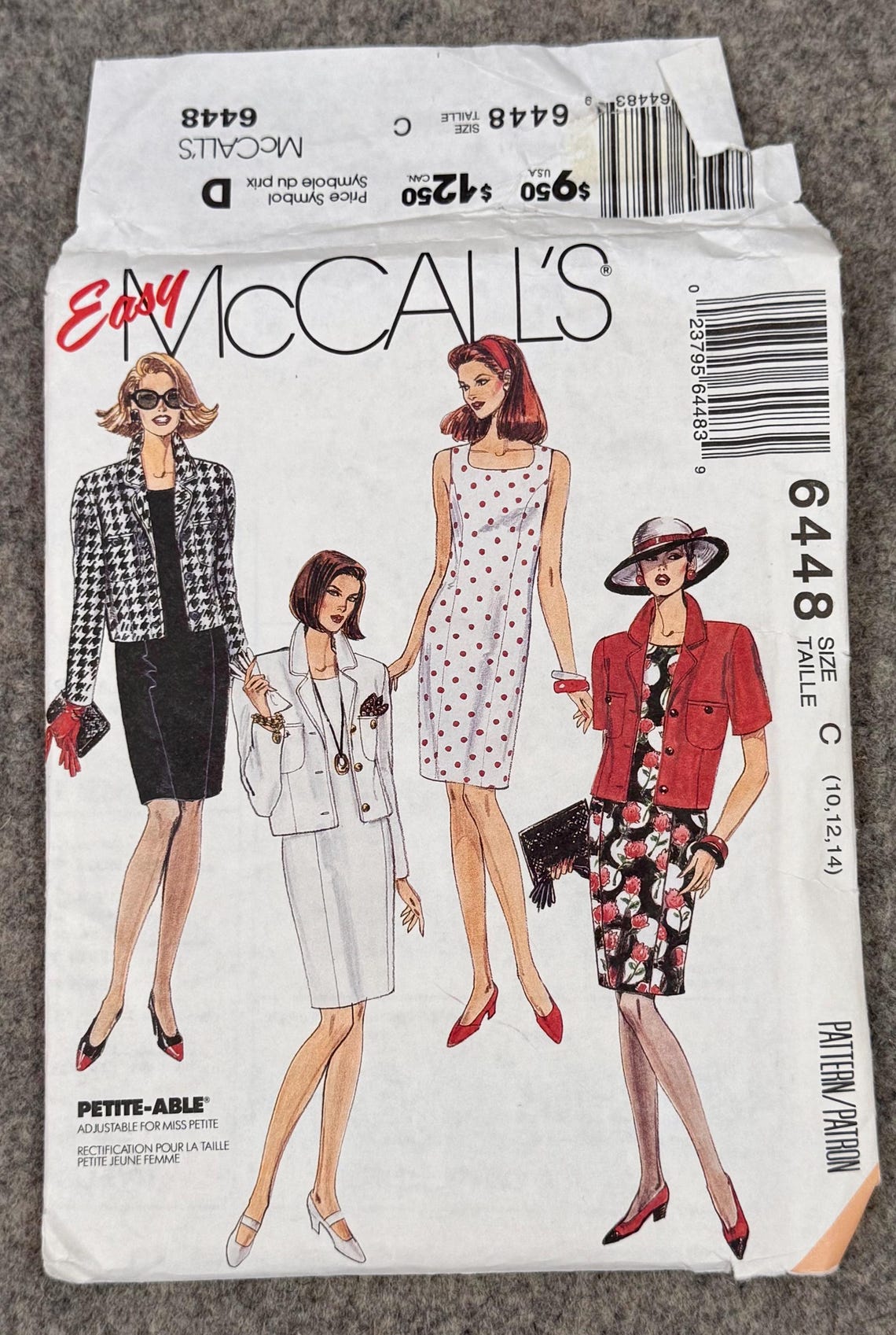Vintage 1993 Mccall's 6448 Sewing Pattern – Misses' Jacket & Dress ...