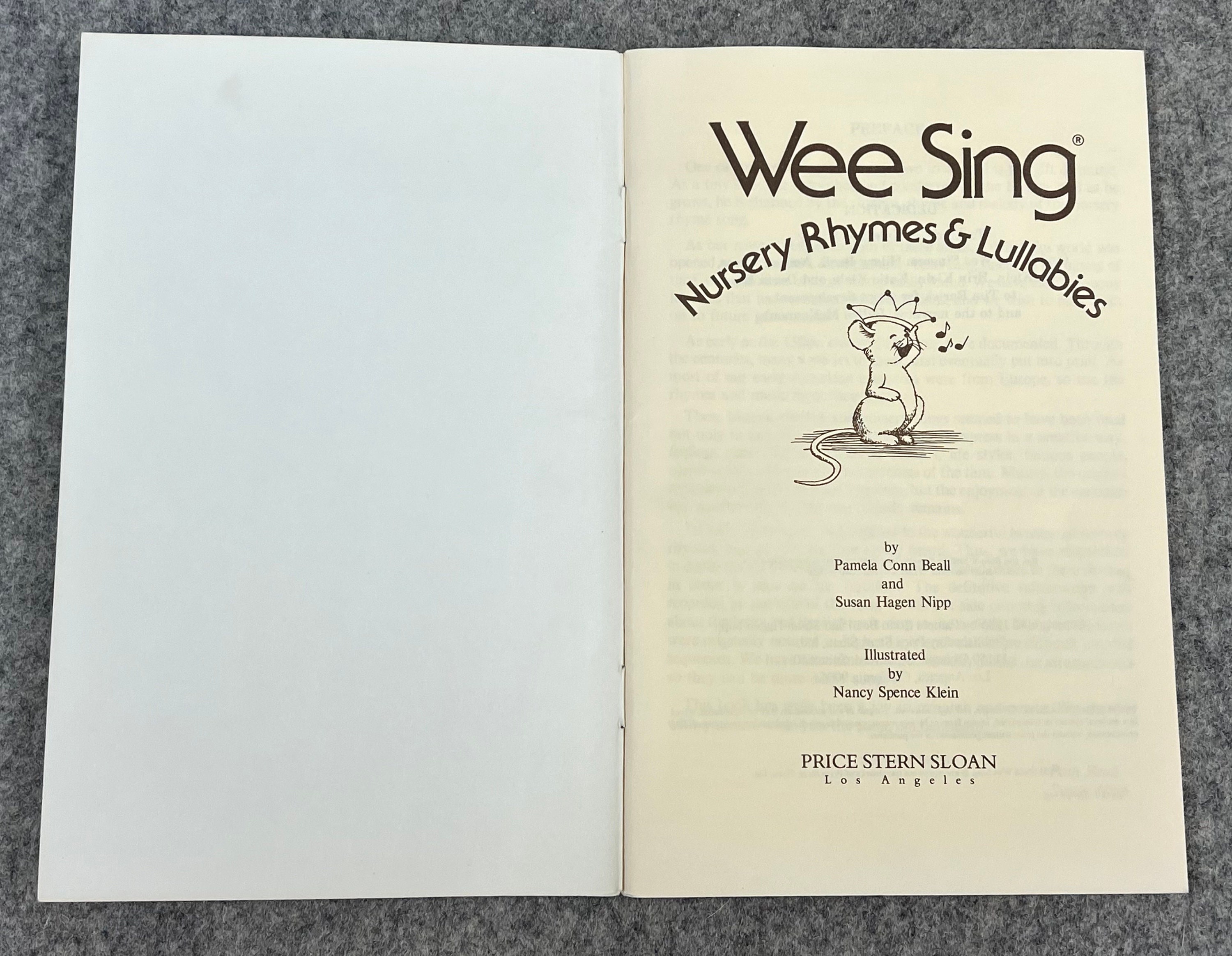 First Edition 1985 Wee Sing Nursery Rhymes & Lullabies by Pamela Conn ...