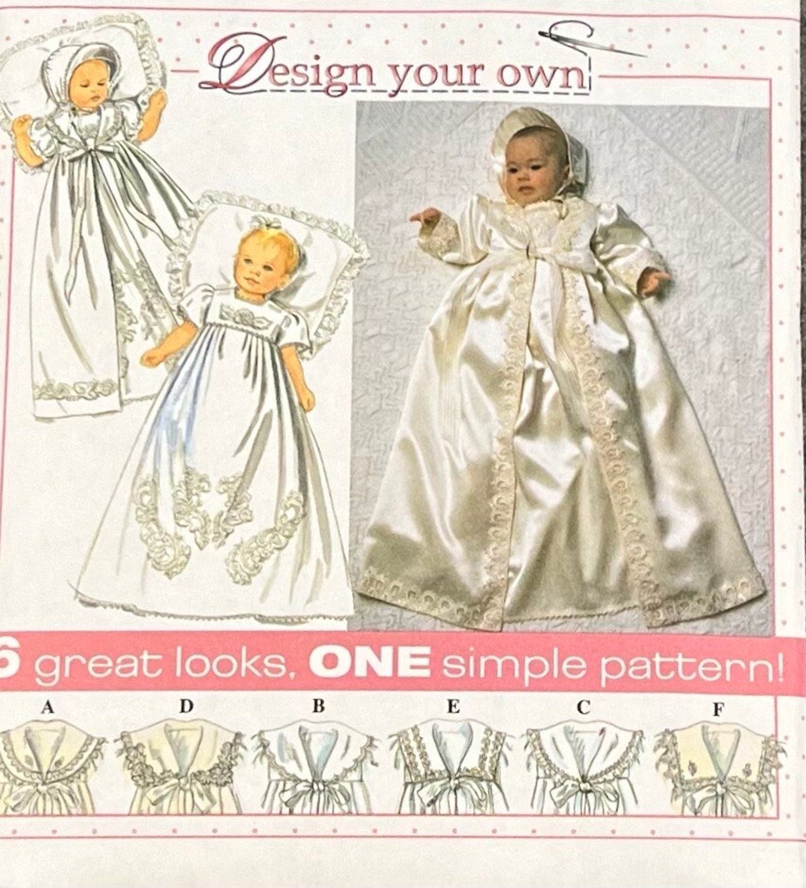 Simplicity 7488 Design Your Own Christening Gown, Coat and Bonnet ...