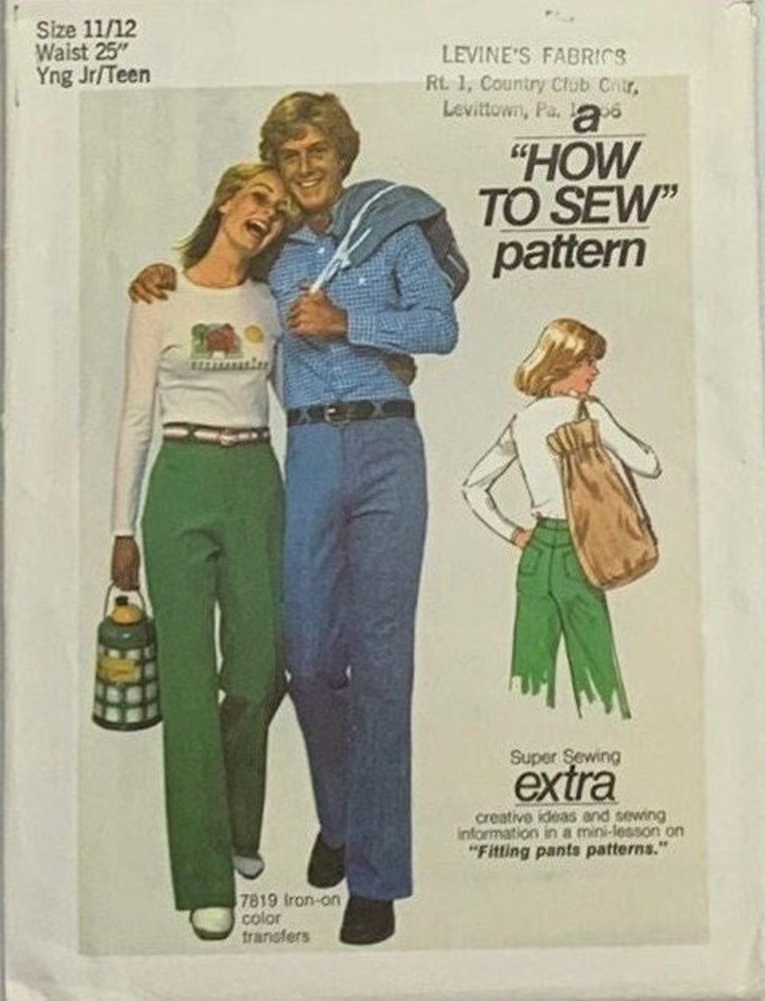 Simplicity 7867 Young Junior and Teens' Pants and Bag Sewing Pattern/a ...