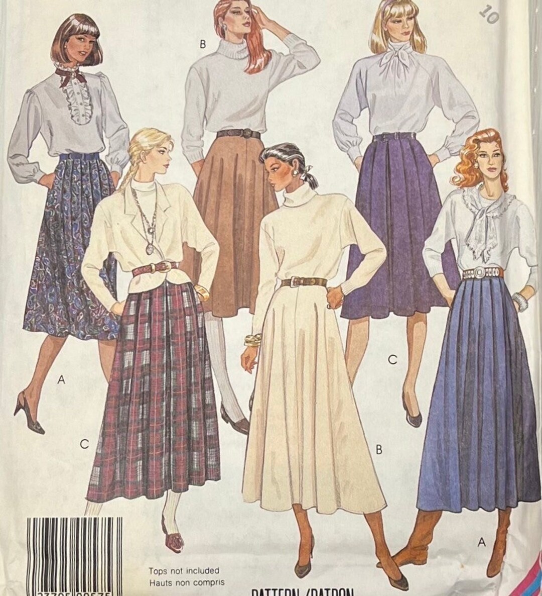 Mccall's 3254 Easy Misses Skirt in 3lengths Sewing Pattern/size 10 ...