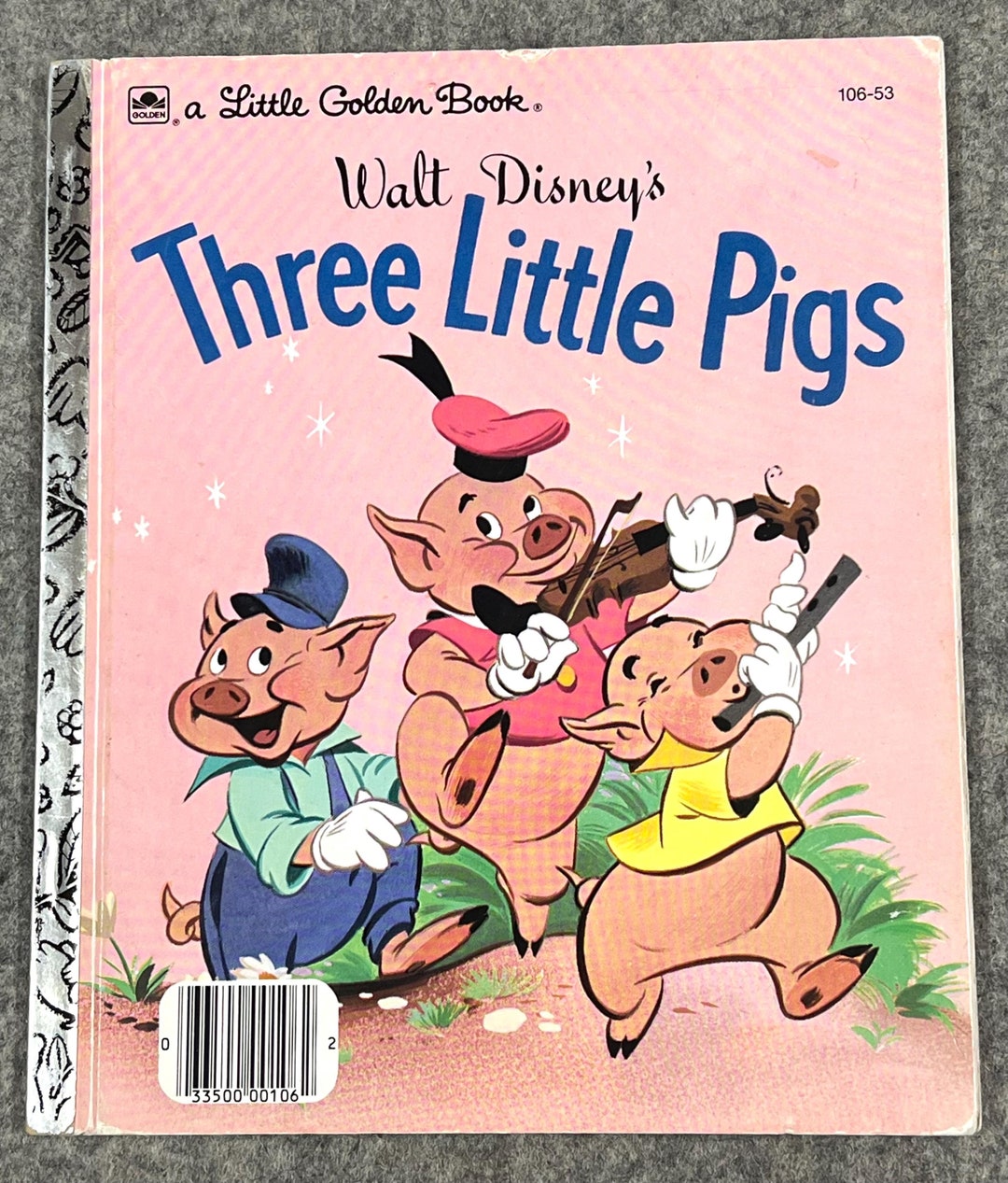 Walt Disney's Three Little Pigs a Little Golden Book 106-53 Adapted by ...